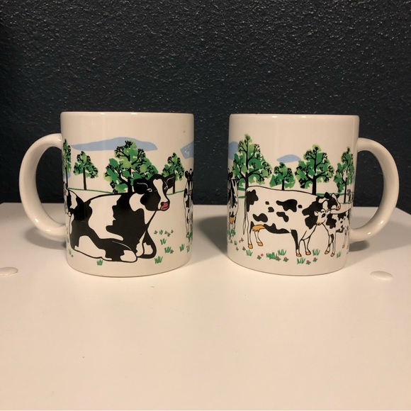 Kitchen | Vintage Cow Coffee Cups | Poshmark